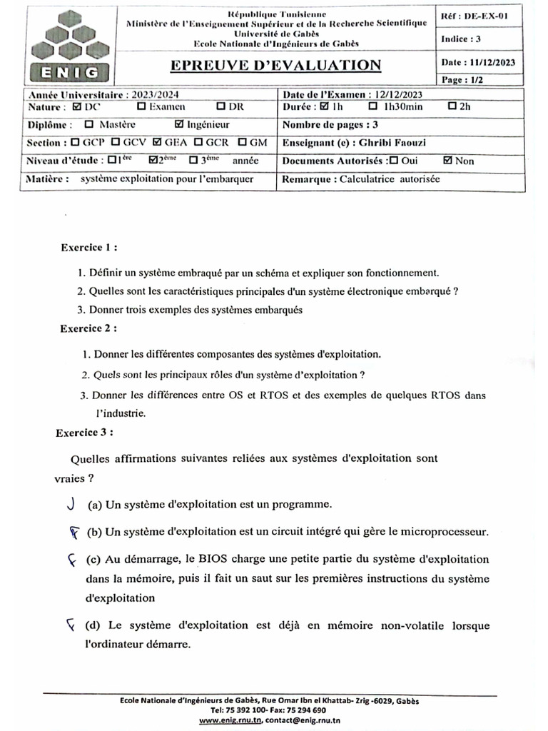 Devoirs GEA2 | PDF