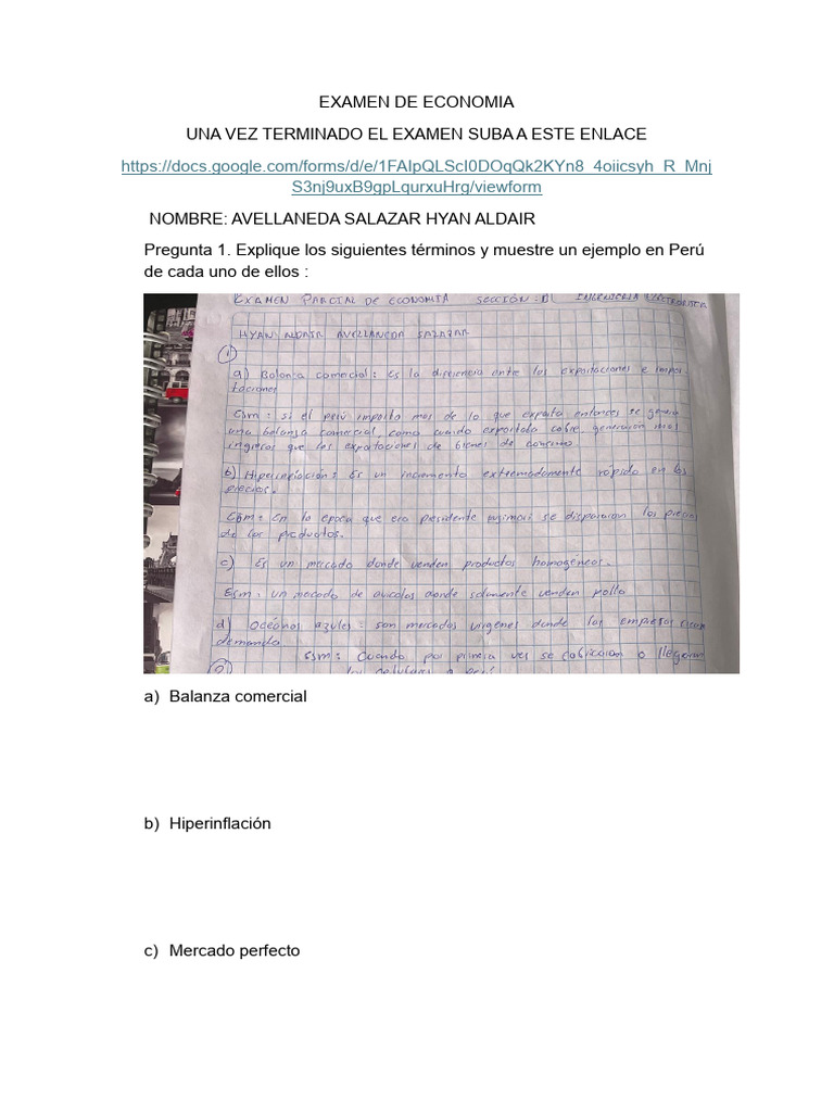 EXAMEN DE ECONOMIA B | PDF | Business | Inversiones
