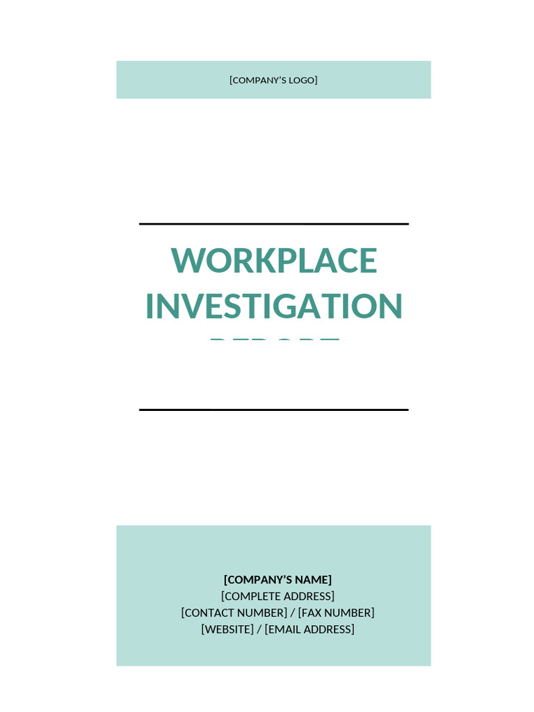 Workplace Investigation Summary | PDF | Business
