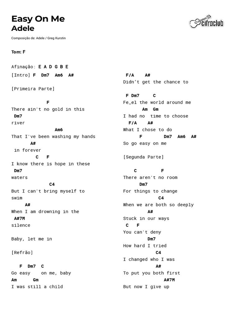 Easy On Me | PDF | Adele | Songs Written