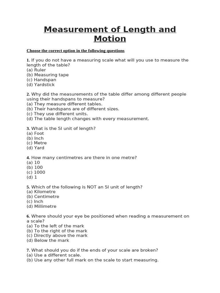 sci_7 | PDF | Length | Measurement