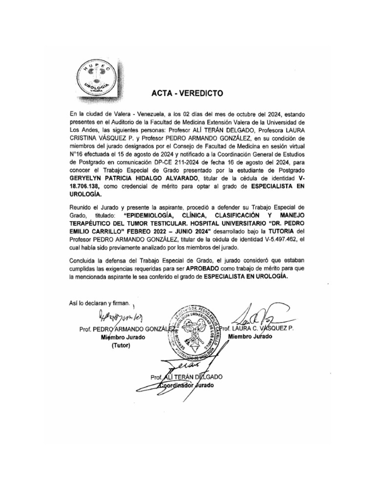 TEG MELEAN 12 (1) | PDF | Cancer de prostata | Antígeno específico de la próstata