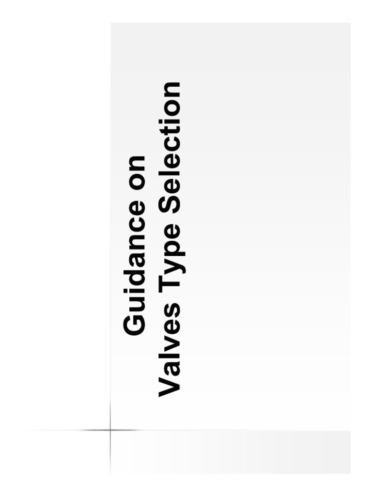 Valves Selection Guide | PDF