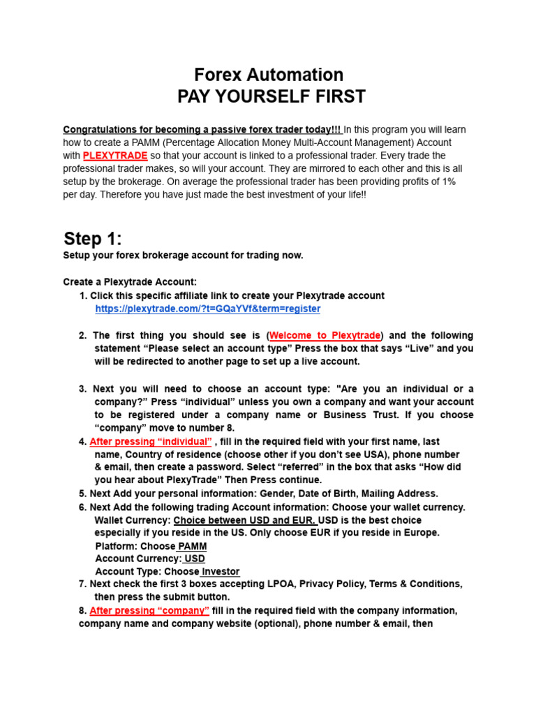 Forex Automation Fund | PDF | Cryptocurrency | Payments