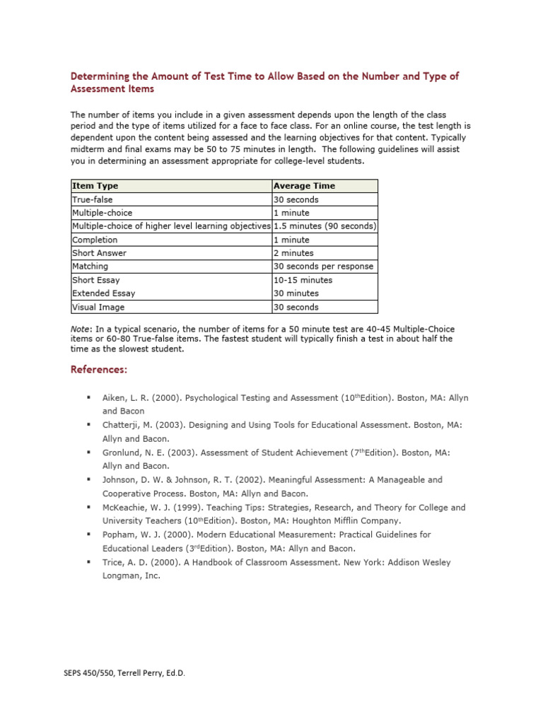 Tips For Timing Test-R2 | PDF