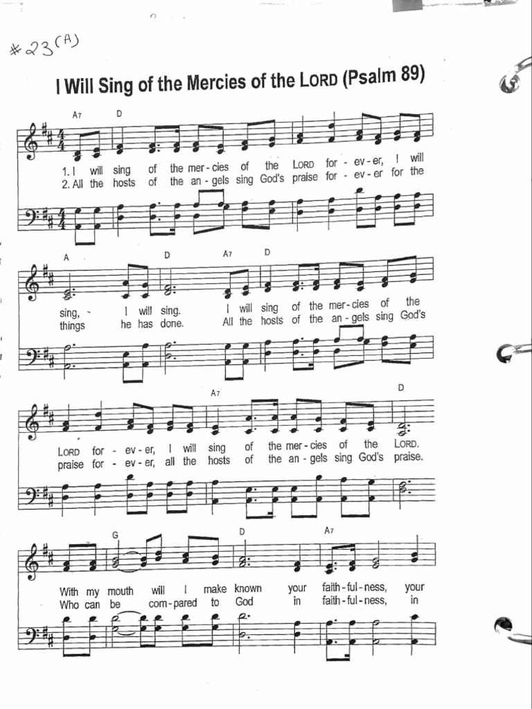 I Will Sing of The Mercies of The Lord | PDF