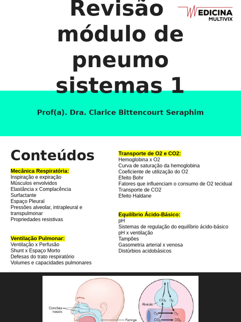 Revisão Módulo de Pneumo Sistemas 1 | PDF | Fisiologia