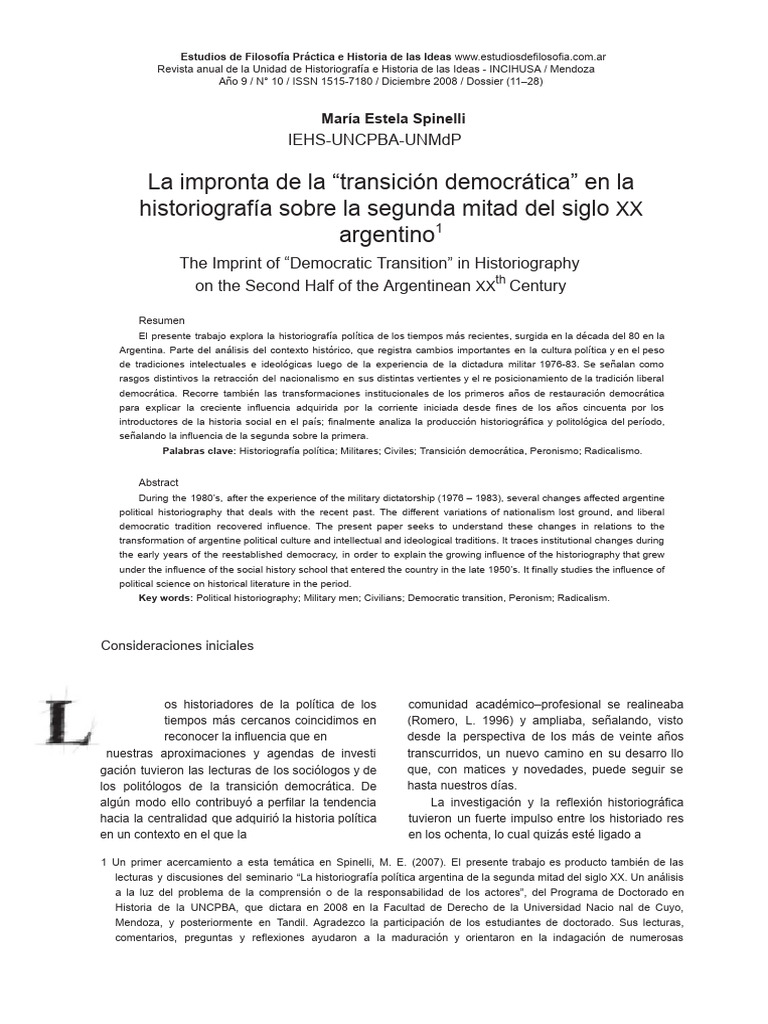 Spinelli | PDF | Historiografía | Argentina
