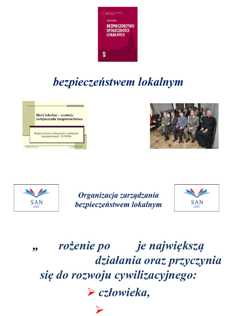 Organizacja Zarzadzania Bezpieczeństwem Lokalnym | PDF