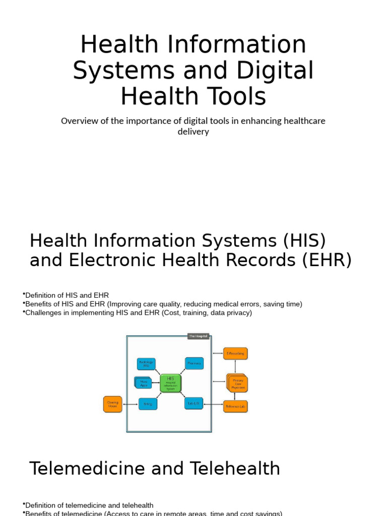 Health Information Systems and Digital Health Tools 545 | PDF