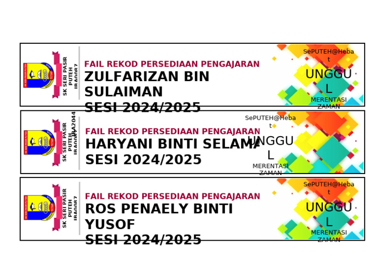 Tulang Fail RPH 2024 | PDF