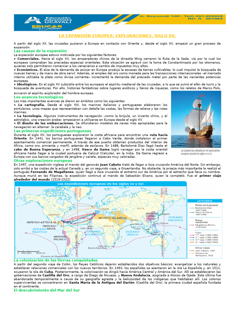 La Expansión Europea.2do - Año.guía Teórica. | PDF | Hernán Cortés ...
