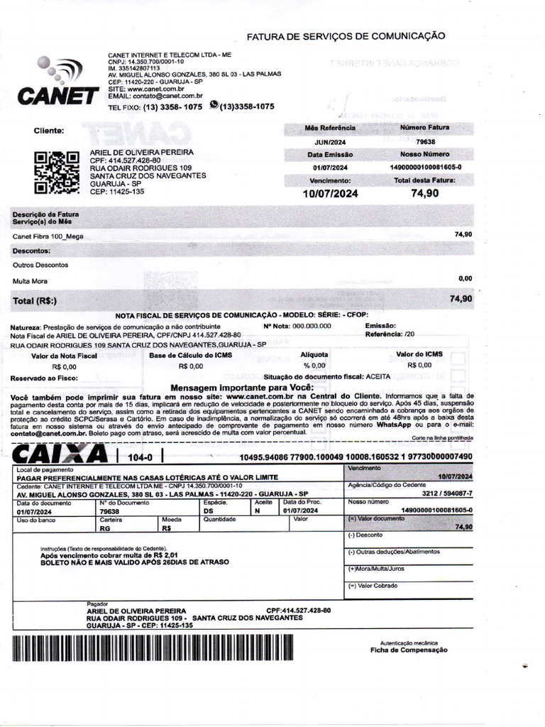 comprovante de endereço | PDF