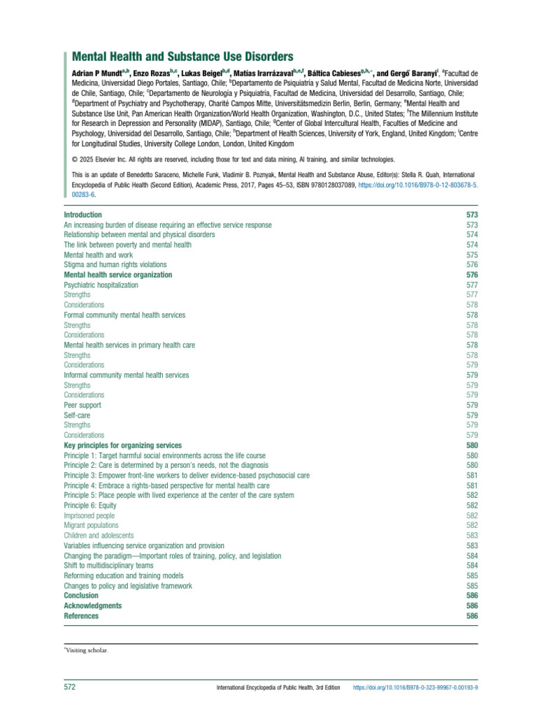 2025 Mundt Et Al. Chapter Mental Health and Substance Use Disorders ...