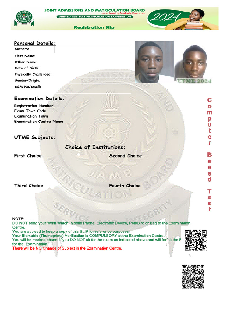 Registration Slip | PDF | Computing
