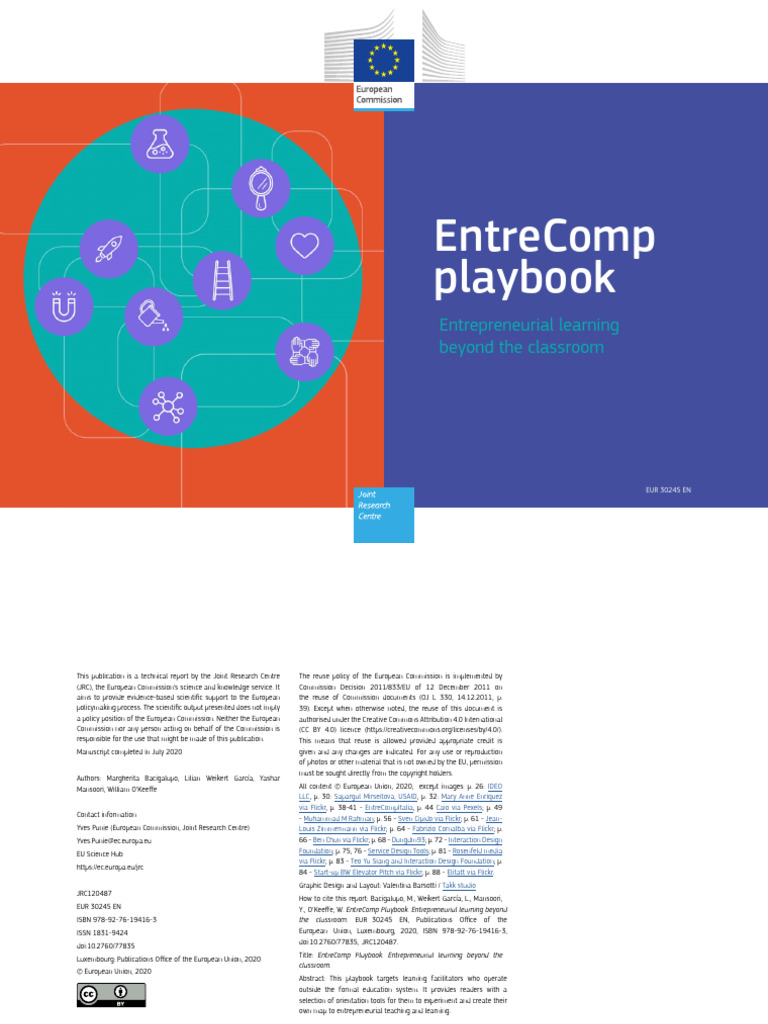 Sebrae-Sp 02-018-01 PDF U3 Sco3 Entrecomp Playbook | PDF | Entrepreneurship | Learning