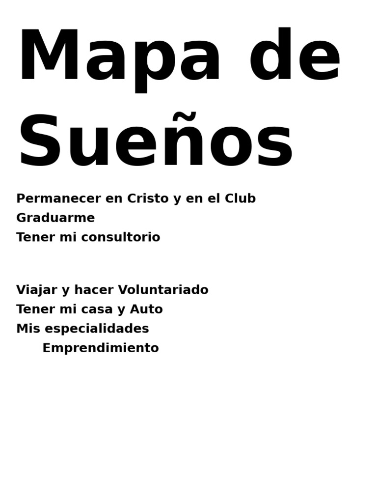 Mapa de Sueños | PDF | Salud y bienestar | Estilo de vida