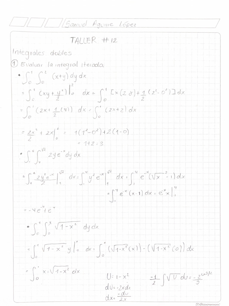 Integrales Dobles | PDF