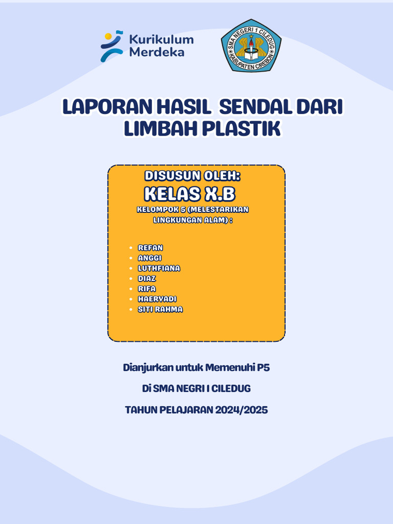 Biru Ungu Ilustrasi Lucu Cover Modul Pembelajaran Siswa Dokumen A4 ...