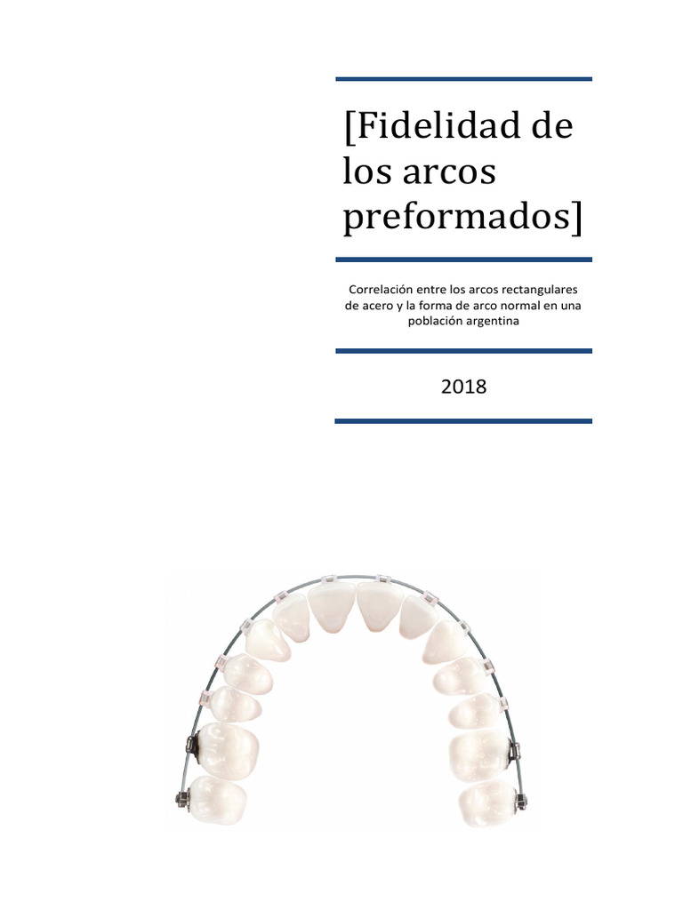 Arcos Preformados y Forma Dental | PDF | Ortodoncia