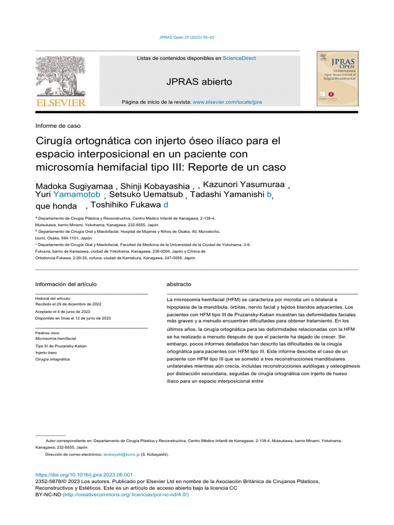 Caso CX Microsomia Trad | PDF | Cara | Especialidades Quirúrgicas