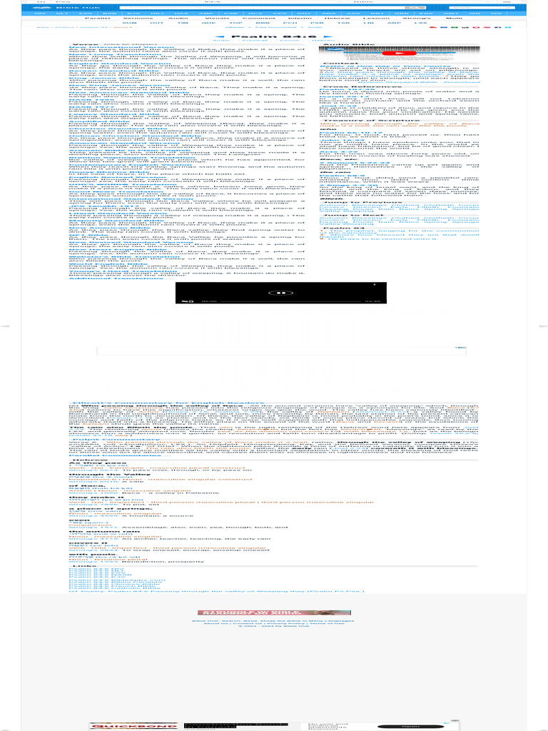 Psalm 84:6 - Valley of Baca Explained | PDF | Grammatical Gender | Plural