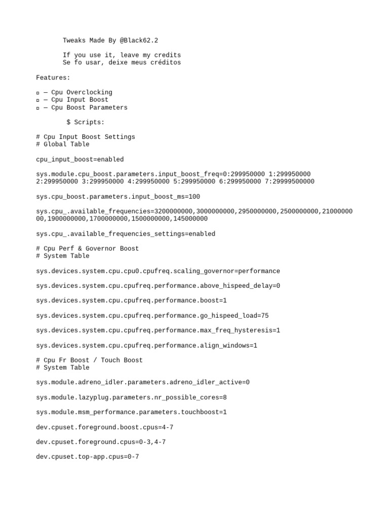 Cpu Input Booster - by Black | PDF