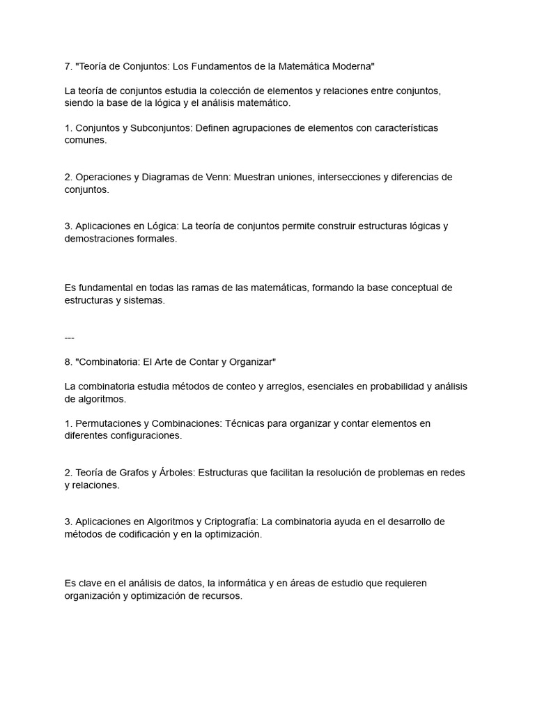 Eoría de Conjuntos - Los Fundamentos de La Matemática Moderna | PDF