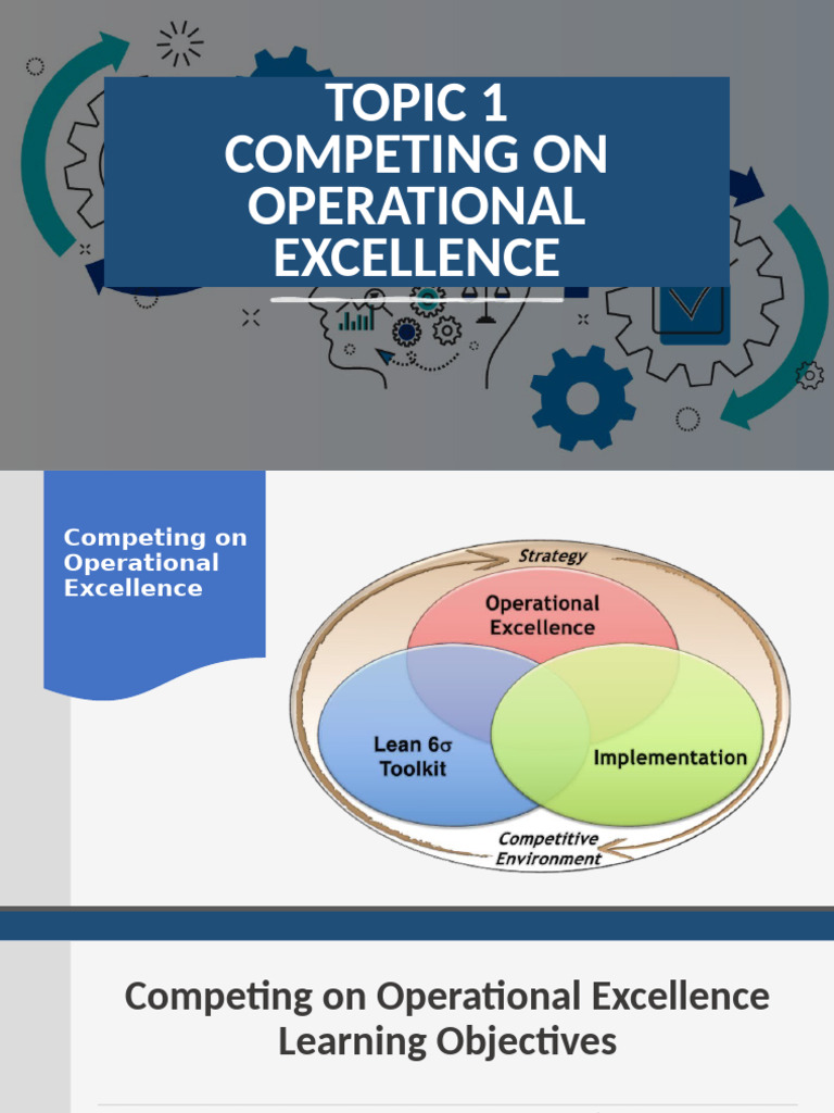 LSS+Topic+1+Competing+on+Operational+Excellence Rev 1 | PDF | Inventory ...