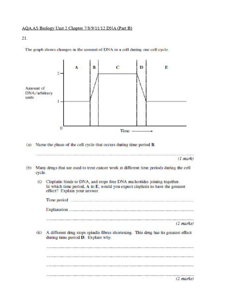 AQA AS Biology DNA Unit Guide | PDF