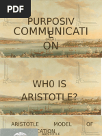 Aristotle S Model of Communication | PDF | Public Speaking | Rhetoric