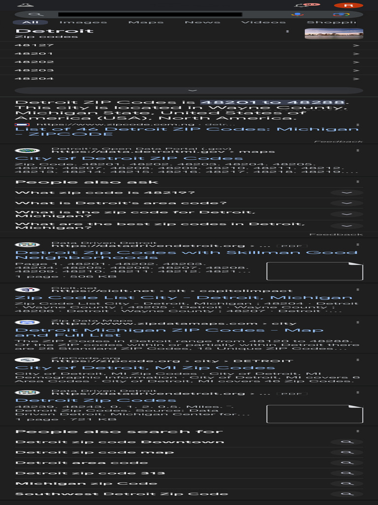 Detroit ZIP Codes List & Map | PDF | Detroit | Freight Transport