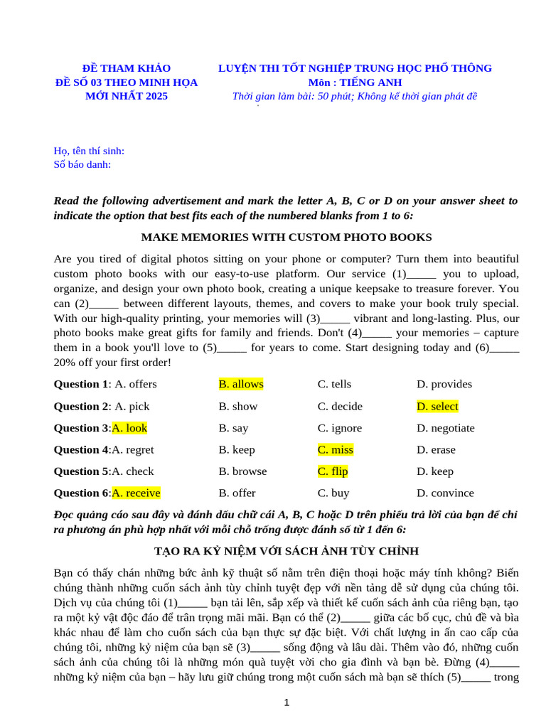 Mh 03 Key Chi Tiáº T Pdf