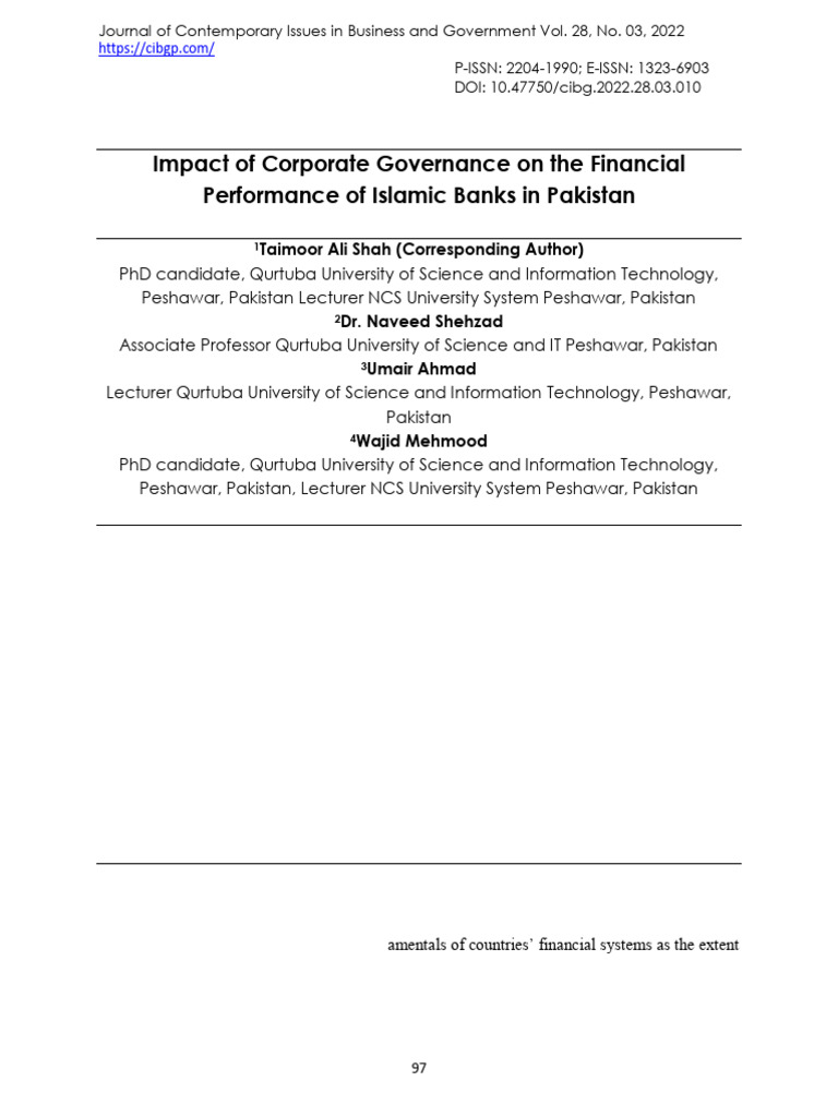 CIBG - Volume 28 - Issue 3 - Pages 97-111 | PDF | Regression Analysis ...