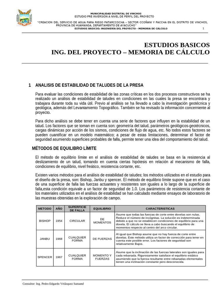10.INGENIERIA DEL PROYECTO | PDF | Represa | Fundación (Ingeniería)