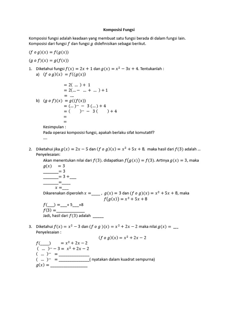 LKPD Komposisi Fungsi - Copy (2) | PDF