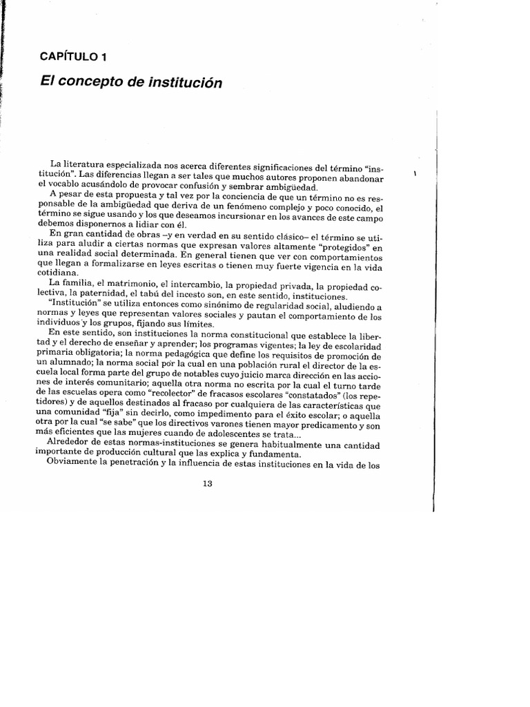Fernandez Lidia Cap 1 2 y 5 de El Analisis de Lo Institucional en La ...