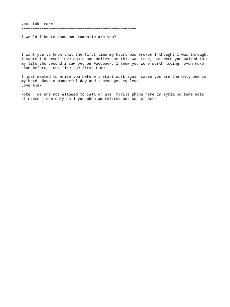 Romantic Letter from Syria | PDF | Poetry