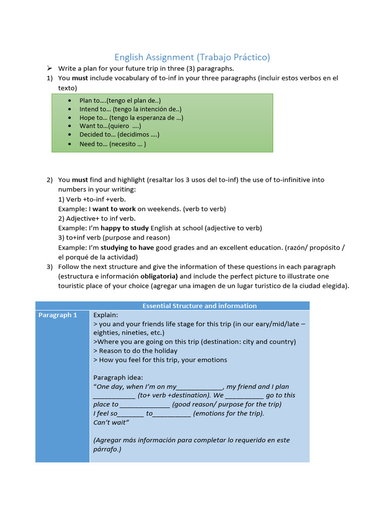 English Assignment Travelling | PDF | Syntax | Language Families