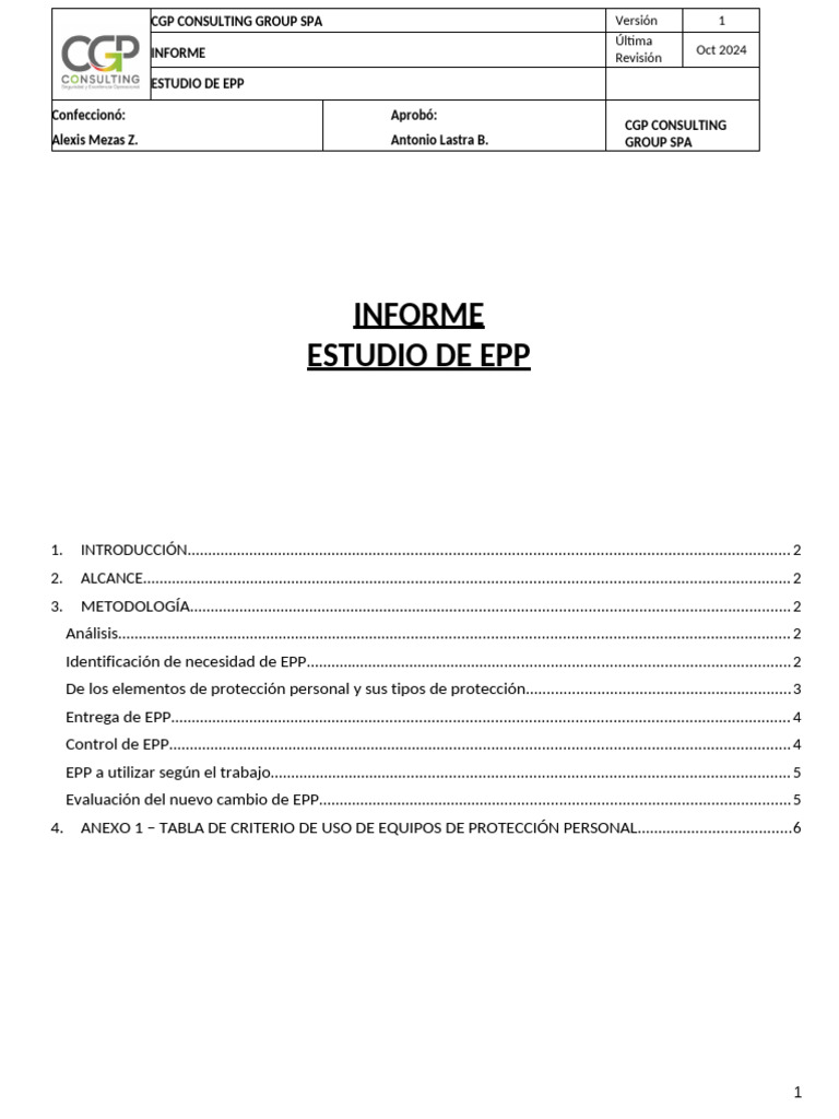 10.1 - Informe Estudio EPP | PDF | Radiación