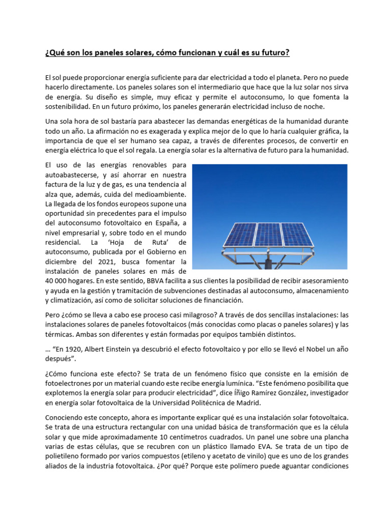TP1 - Documento Extra | PDF | Energía solar | Panel solar