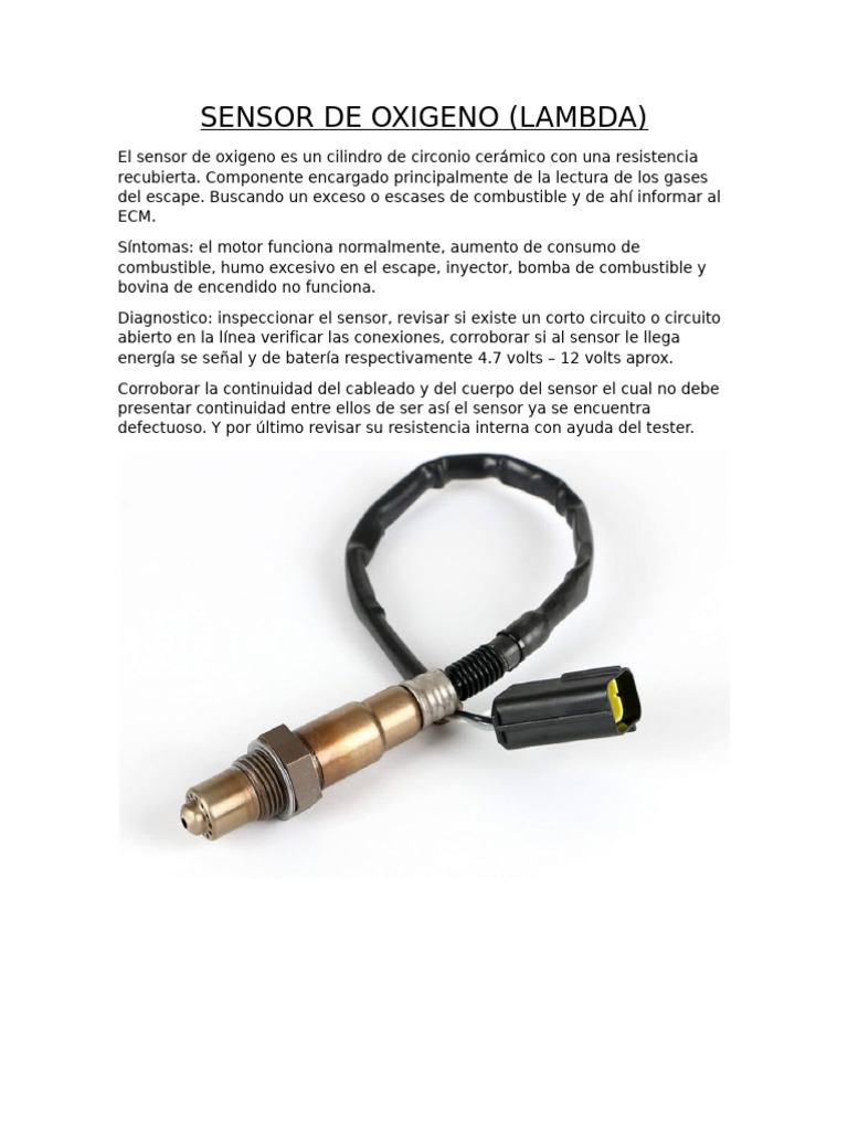 Diagnóstico del Sensor Lambda | PDF