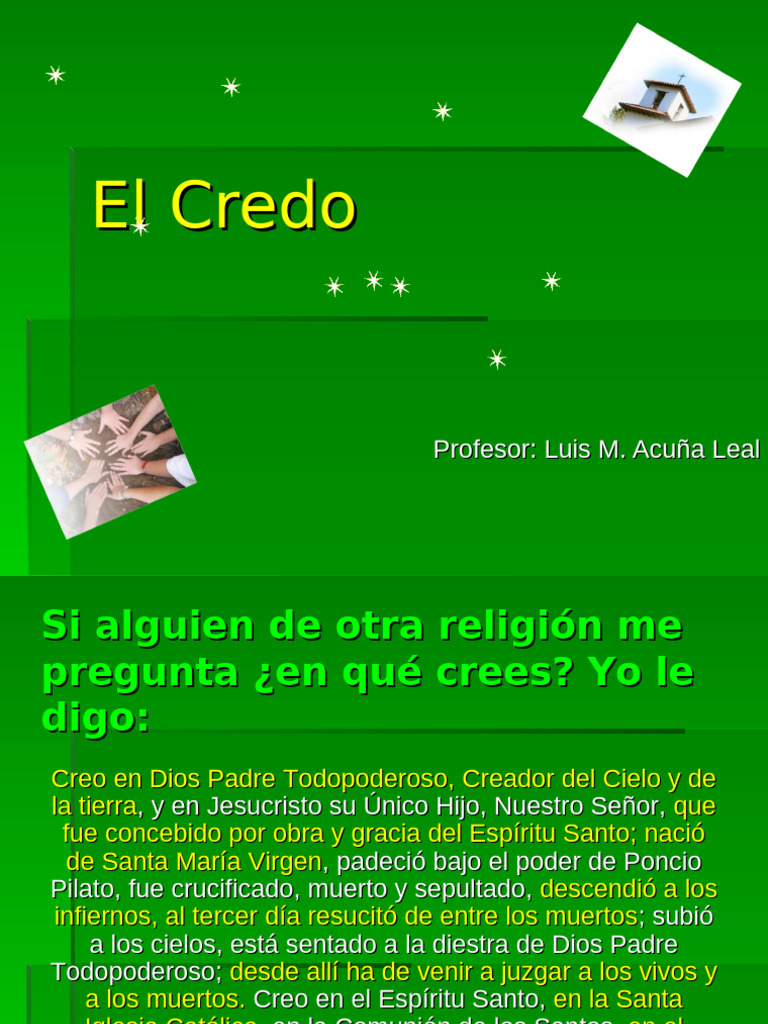 el-credo | PDF | Cristo (título) | María, madre de Jesús