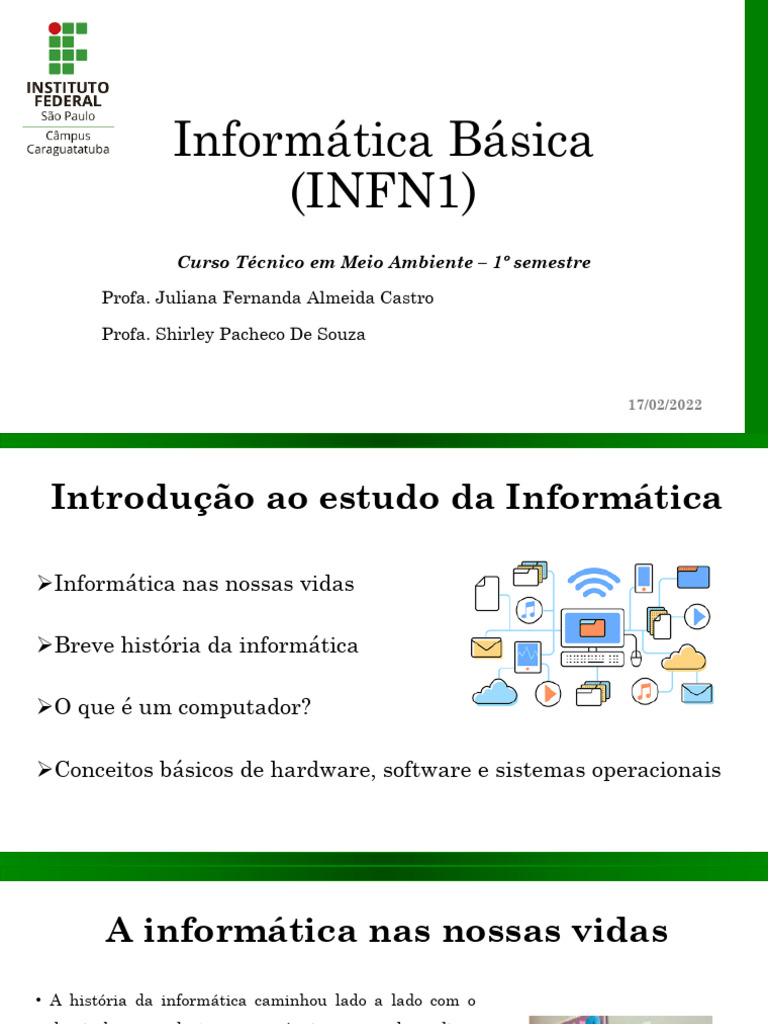 Introdução à Informática Básica | PDF | Hardware de computador | Programas