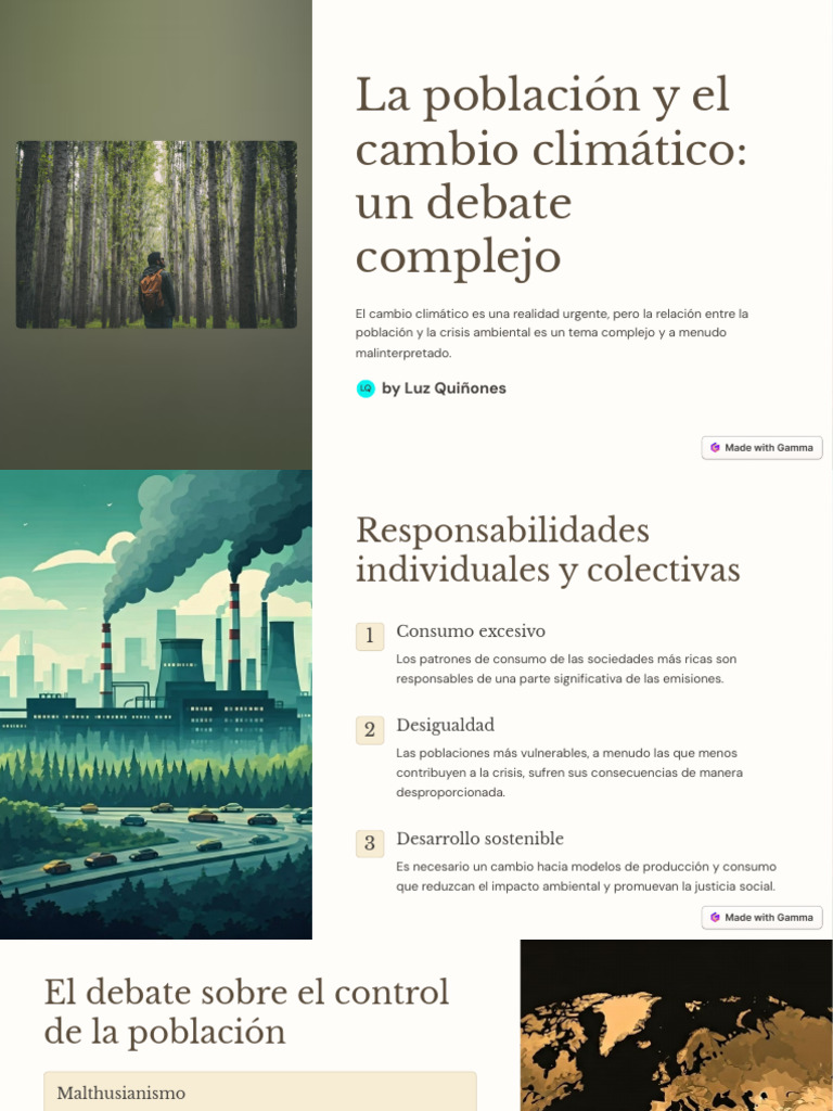 Población y cambio climático: un análisis | PDF | Entorno natural ...