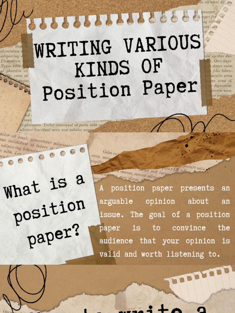 Writing Various Kinds of Position Paper | PDF
