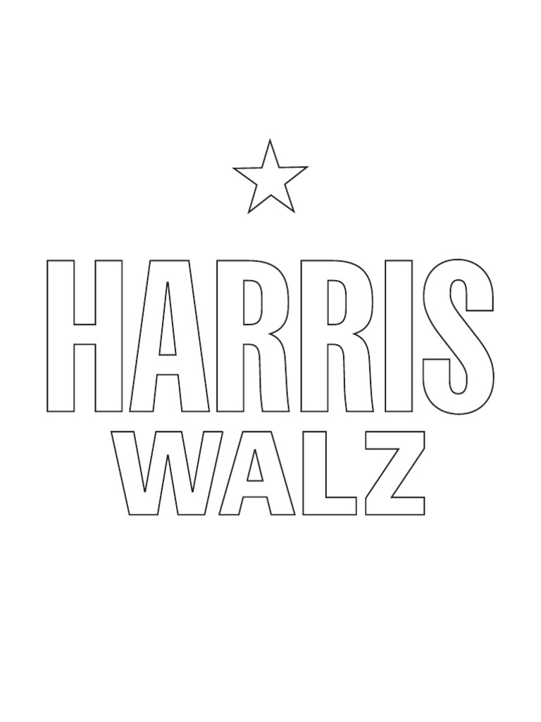 Harris Walz Coloring Page Download | PDF