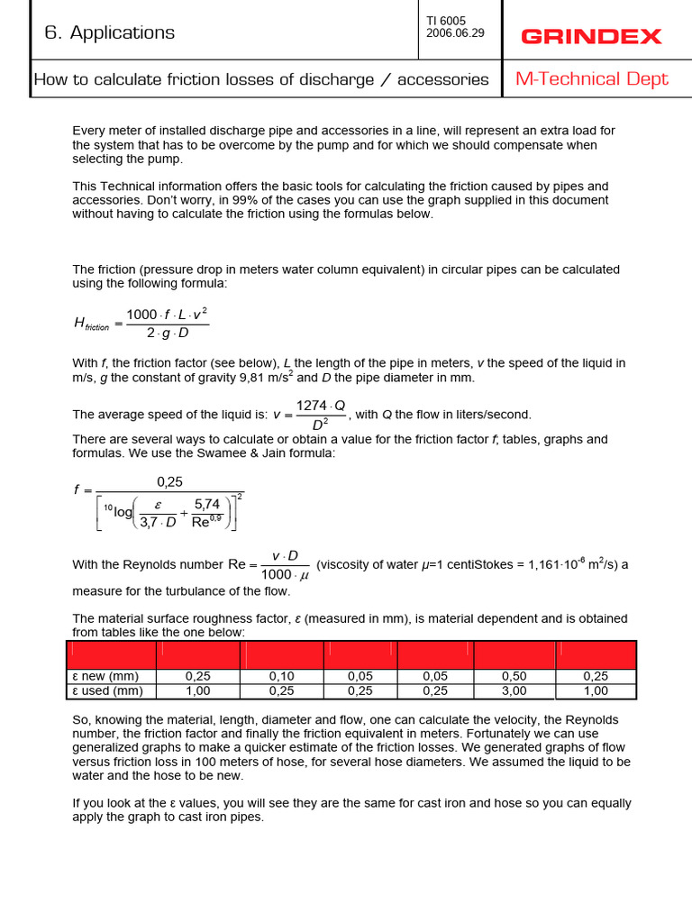 Friction Losses | PDF | Physical Quantities | Chemical Engineering