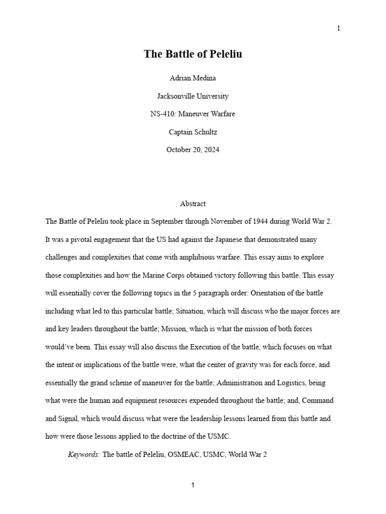 Module II Assignment - Battle Case Study | PDF | United States Marine ... Module II Assignment - Battle Case Study | PDF | United States Marine ...