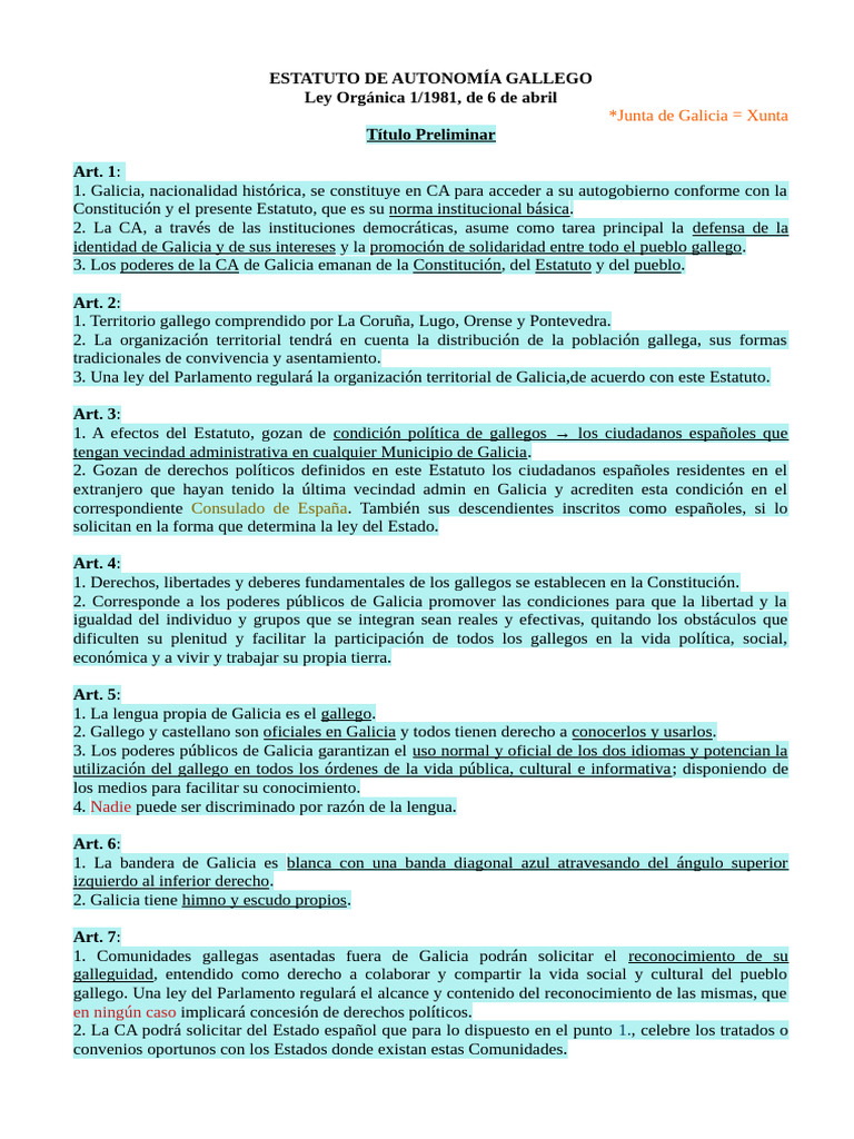 Estatuto de Autonomia C2 | PDF | Parlamento | Judicaturas